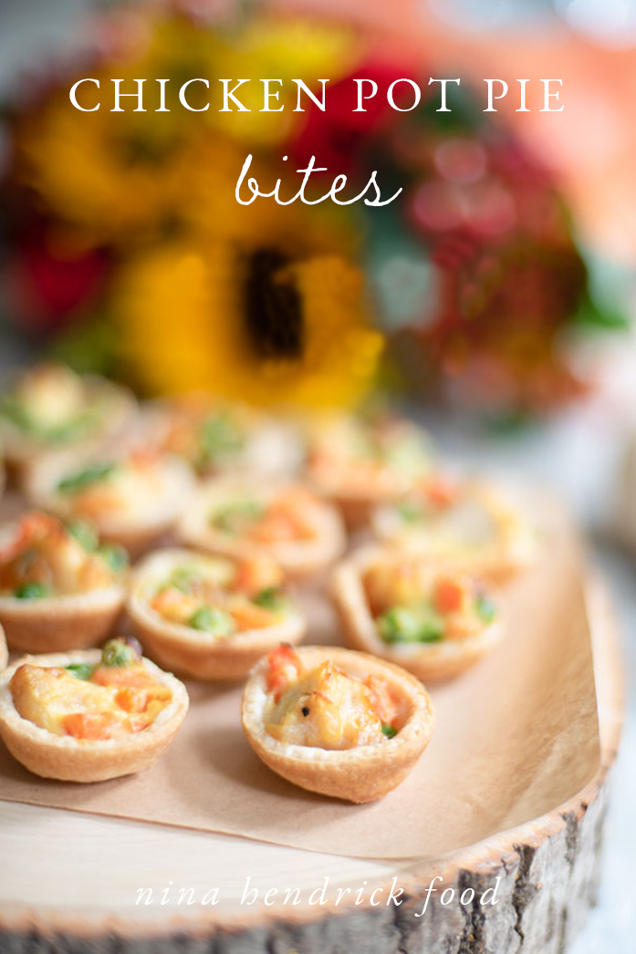 Chicken Pot Pie Bites - A Tiny Fall Comfort Food Appetizer